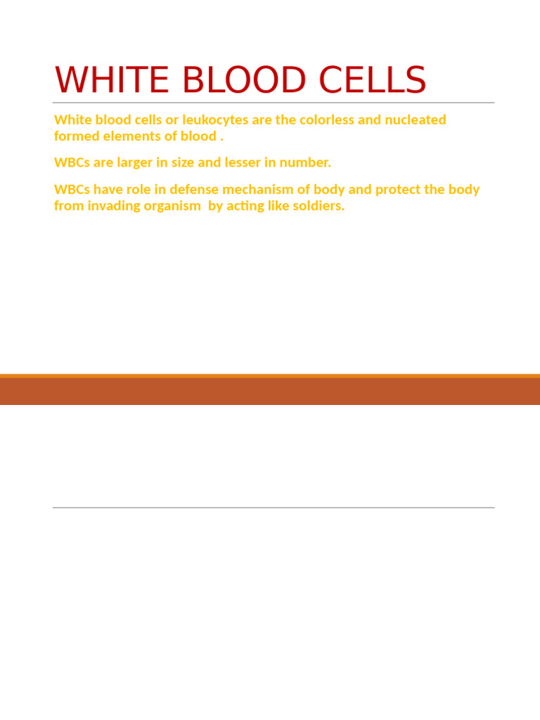Understanding White Blood Cells and Counts | PDF