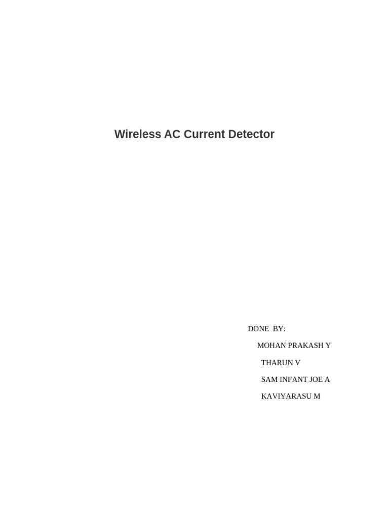 Wireless AC Current Detector | PDF