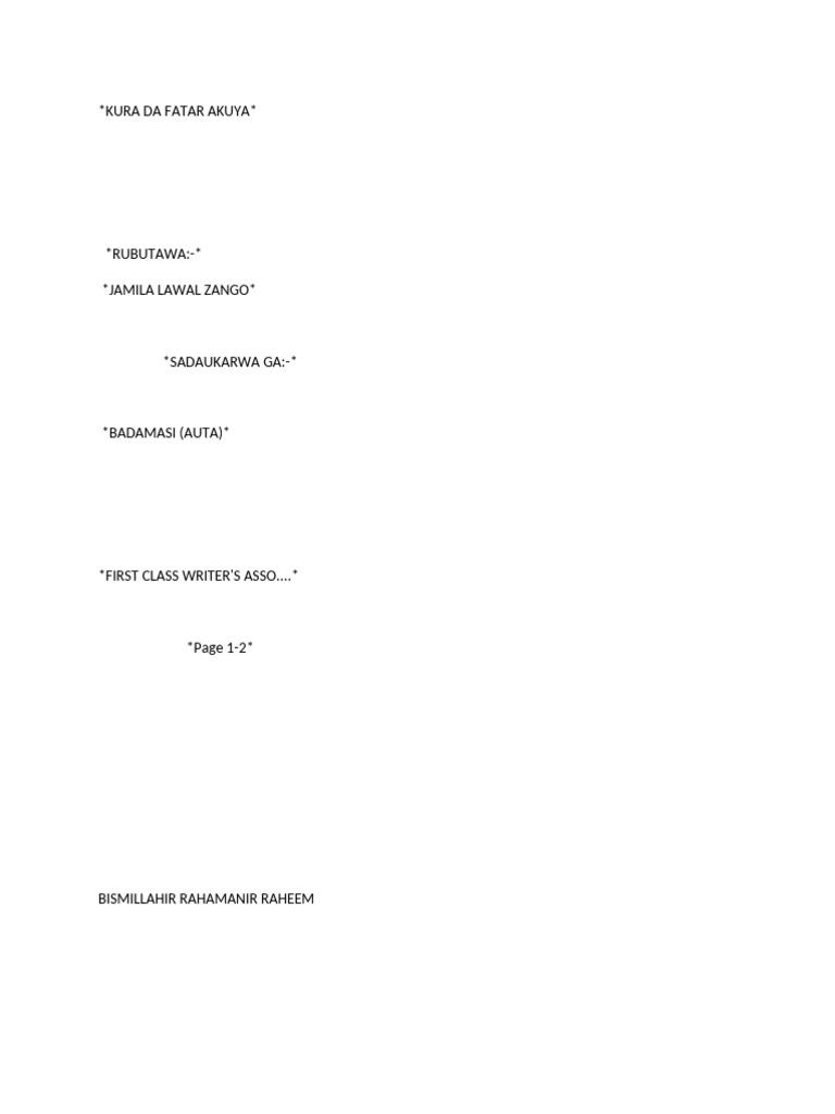 Kura Da Fatar Akuya CMPL | PDF