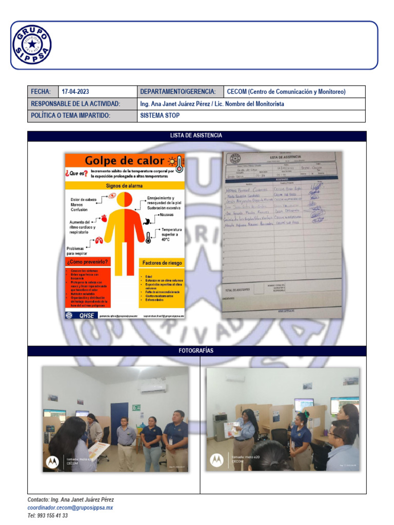 Golpe de Calor - Cecom | PDF