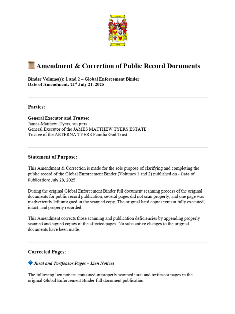 Amendment to Global Enforcement Binder | PDF | Property Law | Civil Law ...