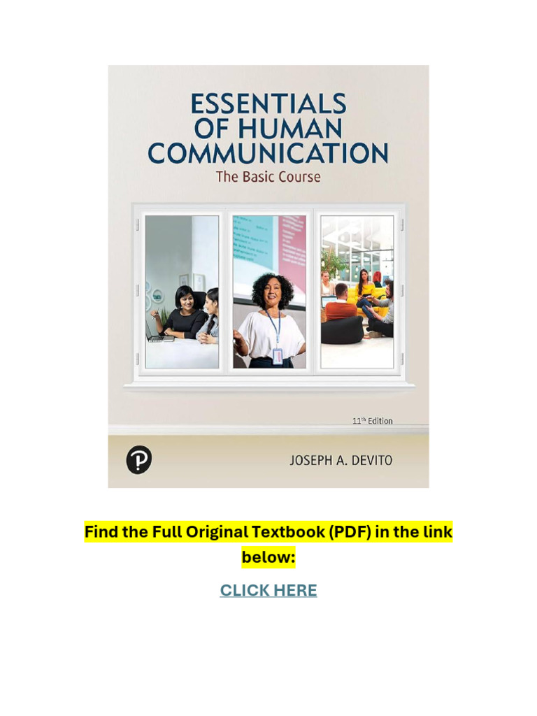 Essentials of Human Communication The Basic Course 11th Edition | PDF ...
