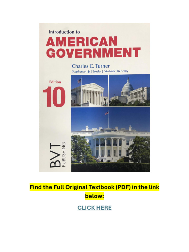 Introduction To American Government 10th Edition | PDF | American ...