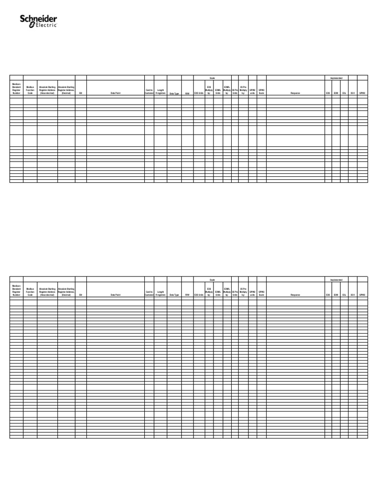 Modbus Register Map: Easy UPS 3S, 3M, 3L, 3S Pro, Galaxy PW2 | PDF ...