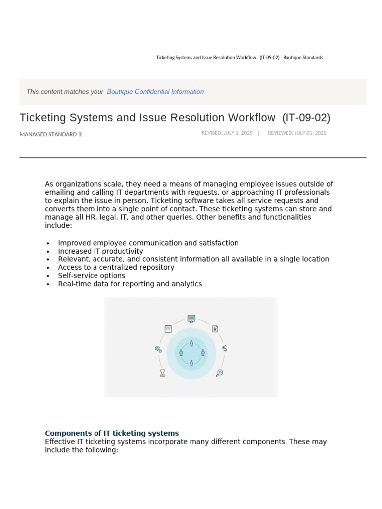 Ticketing Systems and Issue Resolution Workflow | PDF | Analytics ...