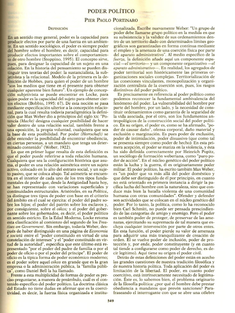 CApitulo 1 Poder Politico | PDF