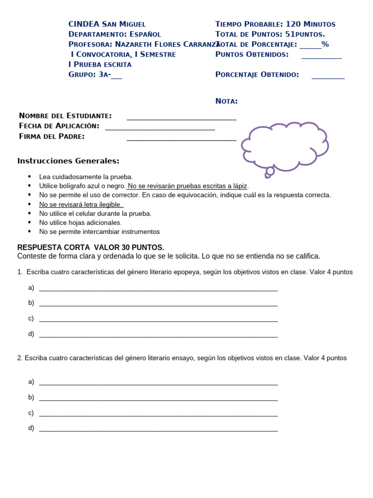 I Examen 3A 2017 | PDF