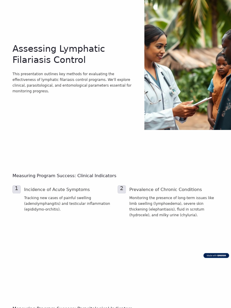 Assessing Lymphatic Filariasis Control | PDF
