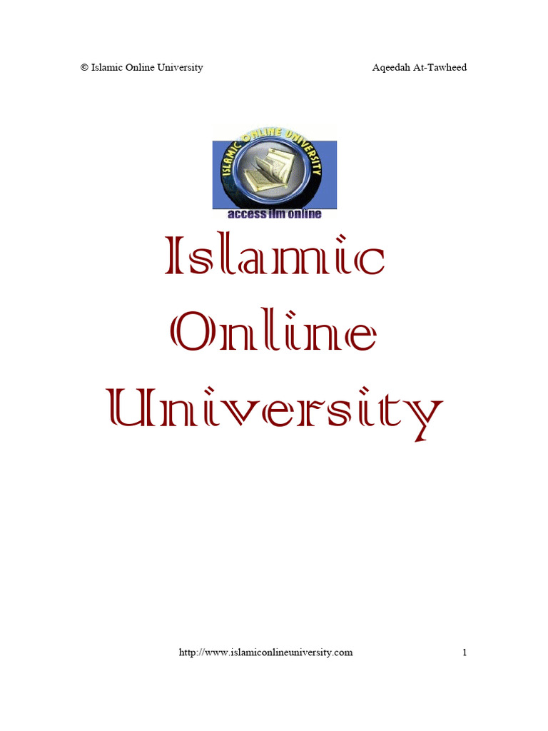 Aqeedah At-Tawheed Module 1 | PDF | God In Islam | Tawhid