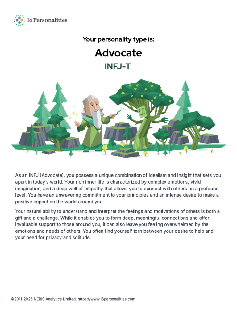 Understanding the INFJ Advocate Type | PDF | Extraversion And ...