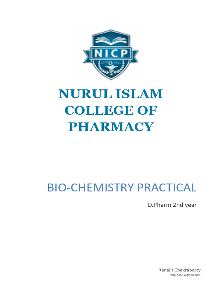 Biochemistry Practical 2nd Year Diploma | PDF | Transaminase | Alanine Transaminase