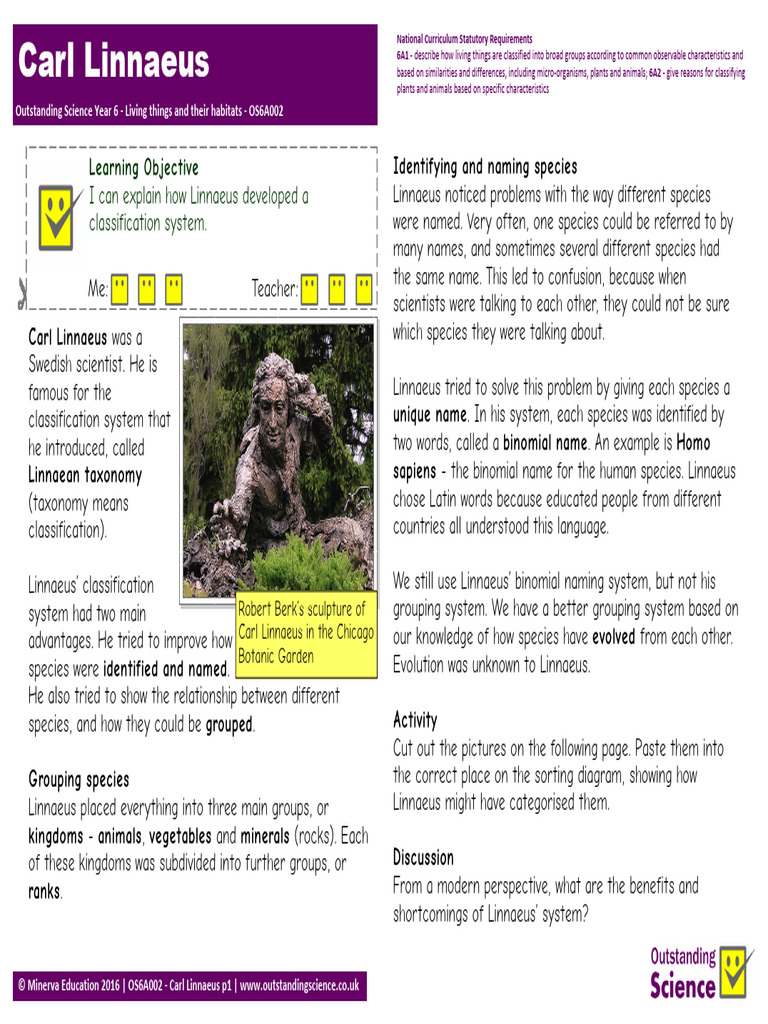 Carl_Linnaeus | PDF | Species | Taxonomy (Biology)