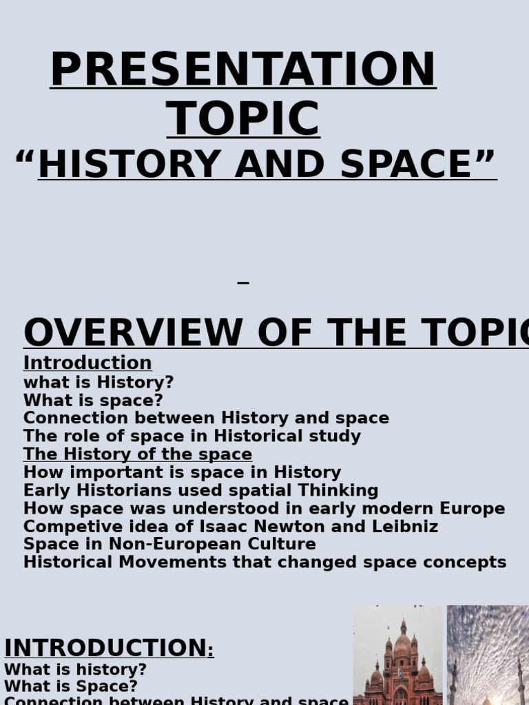 History and Space (Presentation) | PDF