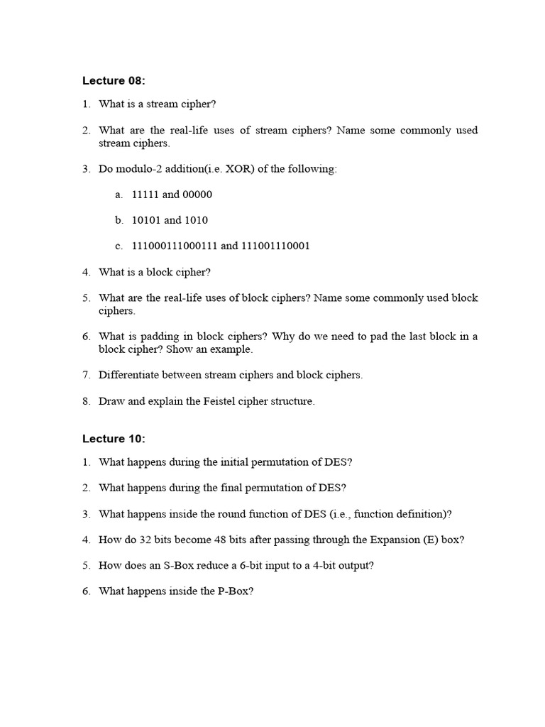 Stream and Block Ciphers Explained | PDF