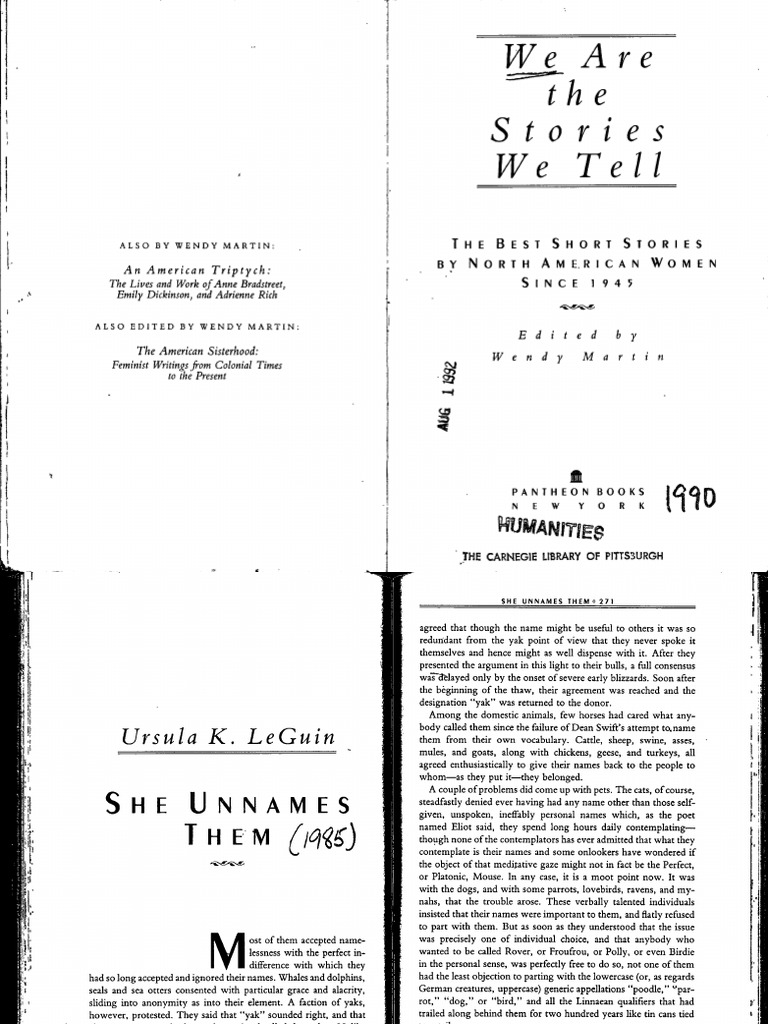 Le Guin She Unnames Story | PDF