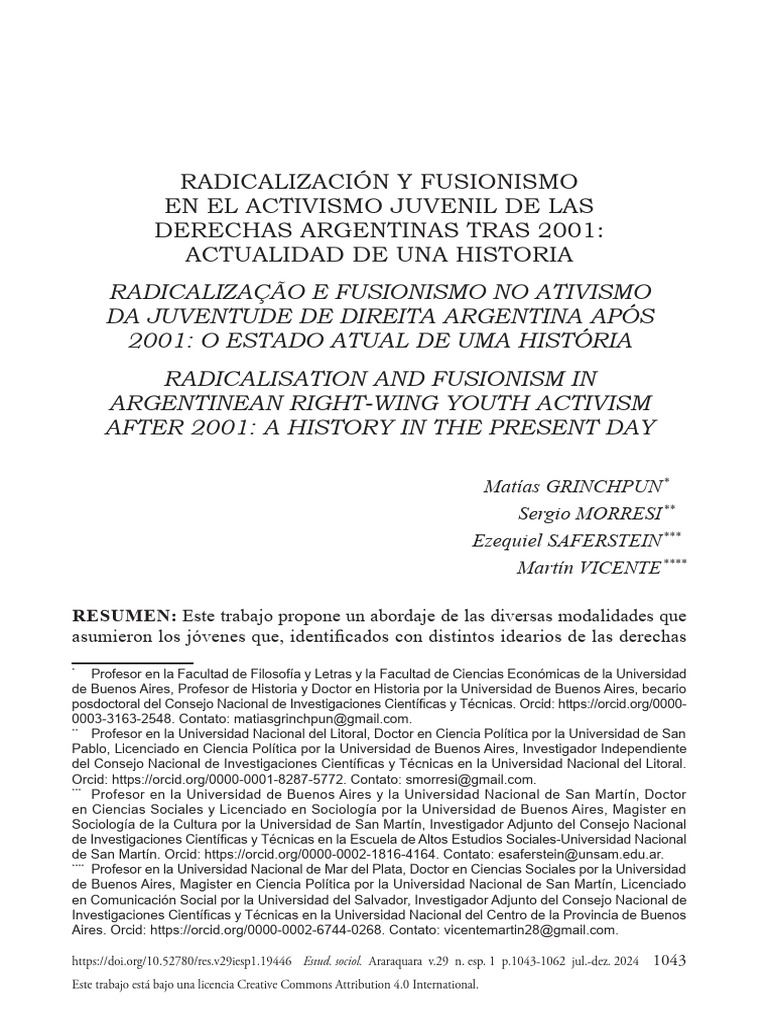 16 - Artigo 5 - Esp | PDF | Nacionalismo | Argentina