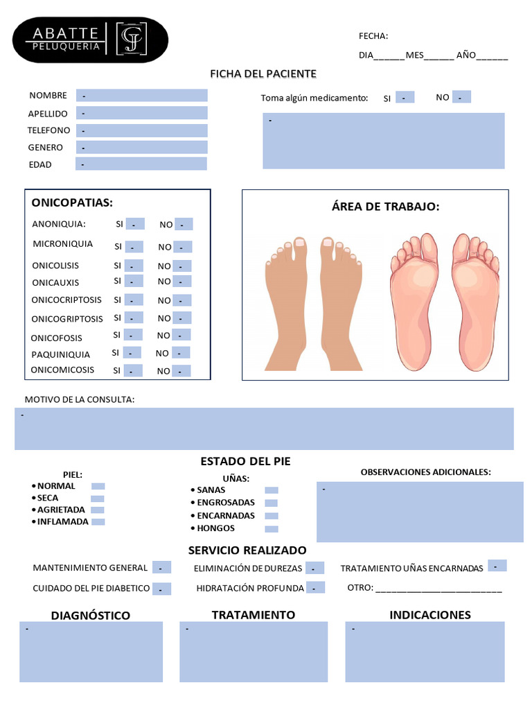 Ficha Del Paciente | PDF