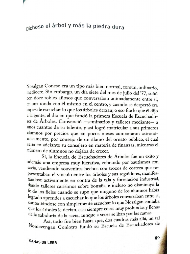 DINI. Dichoso El Árbol y Más La Piedra Dura. | PDF