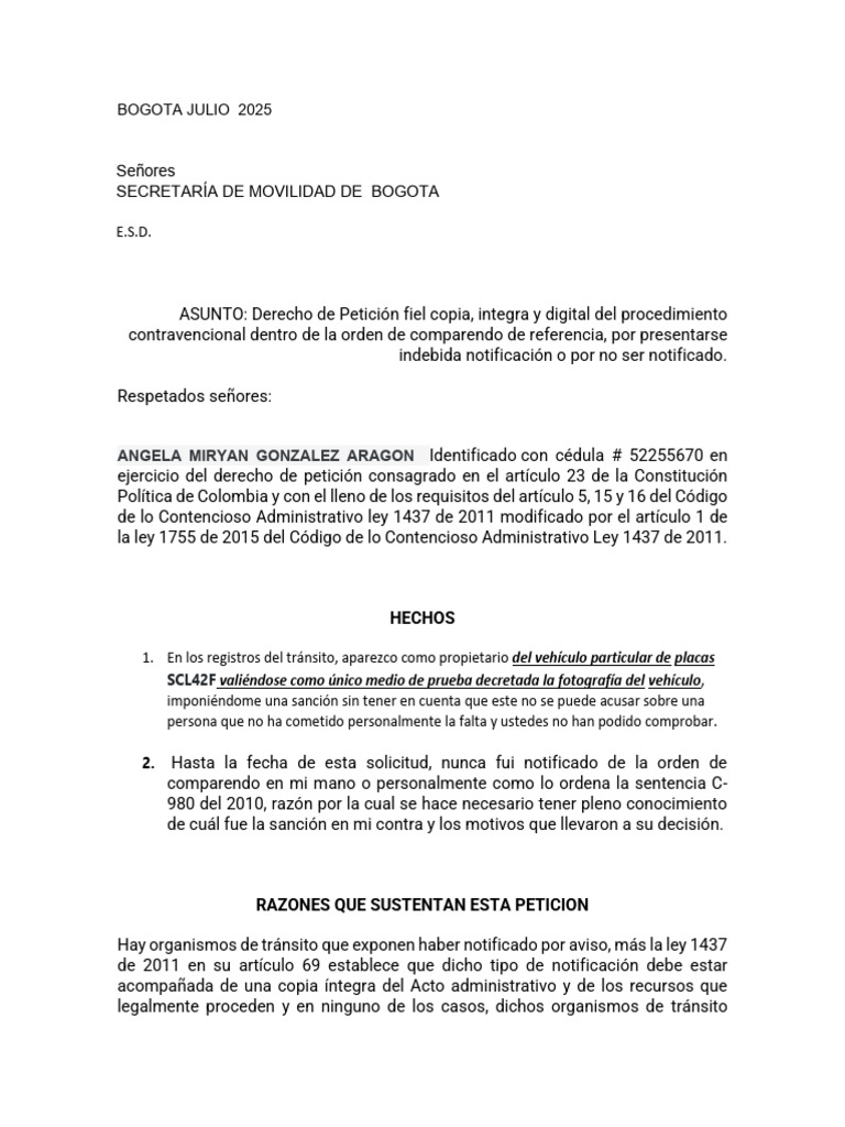 DP-Indebida-Notificacion ANGELA MIRYAN | PDF | Debido al proceso | Sentencia (ley)