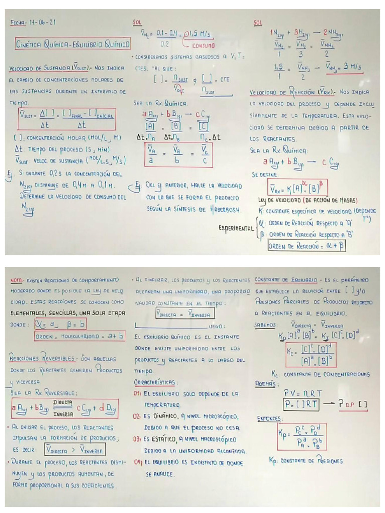 13.cinética Química - Equilibrio Químico | PDF