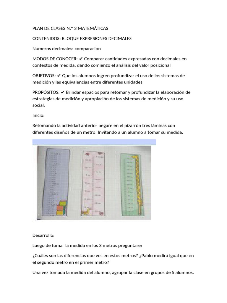 Comparación de Decimales en Medición | PDF | Medición | Decimal