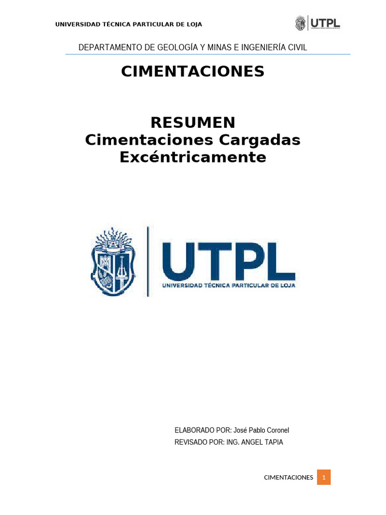 Cimentaciones Carga Excentrica | PDF | Fundación (Ingeniería) | Física ...