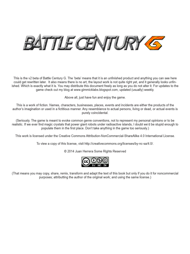 Battle Century G RPG Beta Guide | PDF | Role Playing Games
