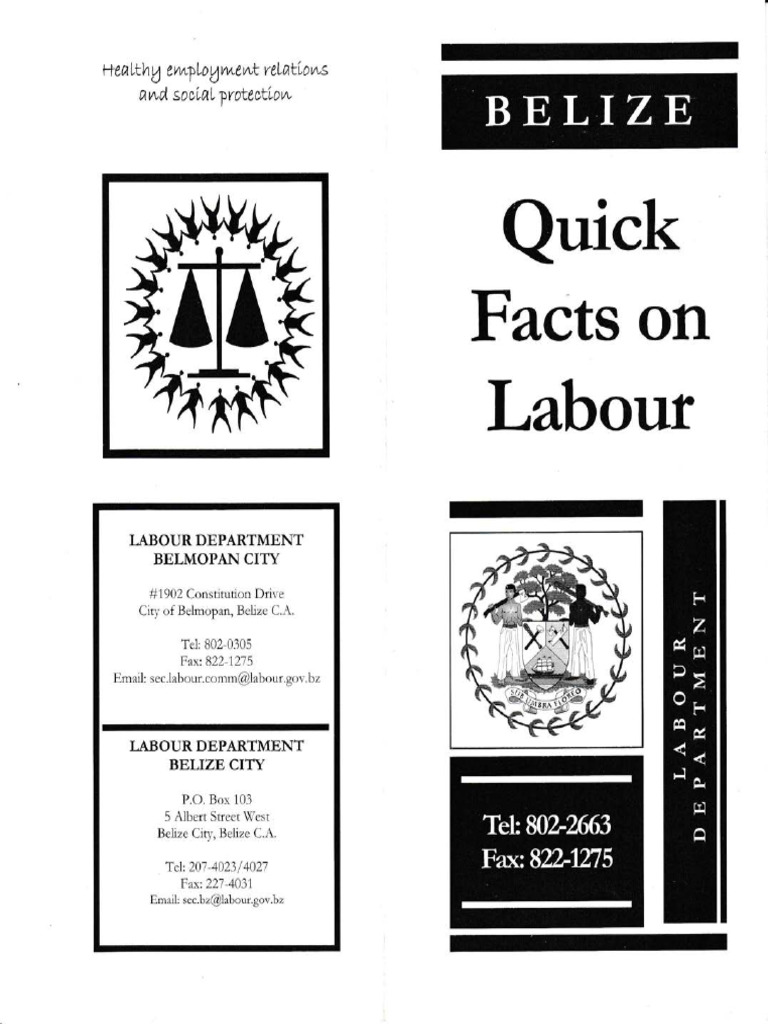Labour Facts Belize2018 | PDF | Overtime | Employment Compensation