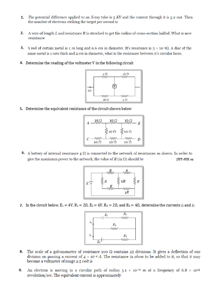 PHY102 Exercises | PDF