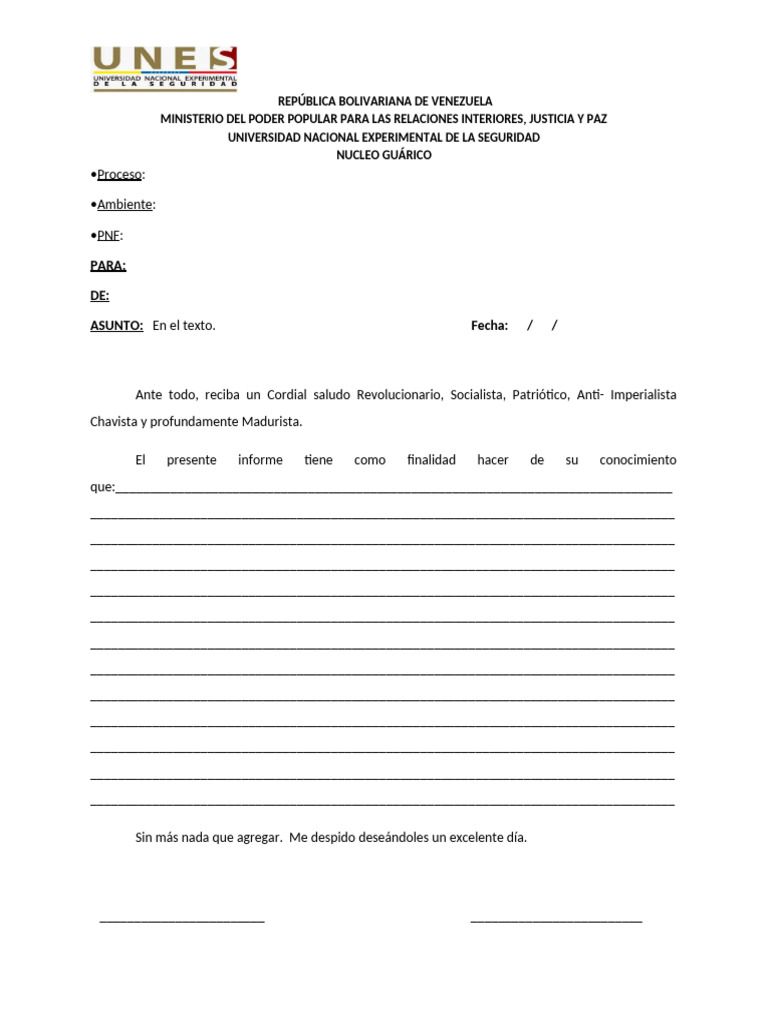 Formato de Informe Libre | PDF