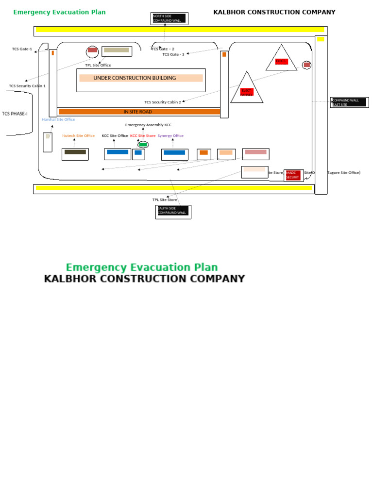 Emergency Evacuation Plan for Kalbhor Construction | PDF