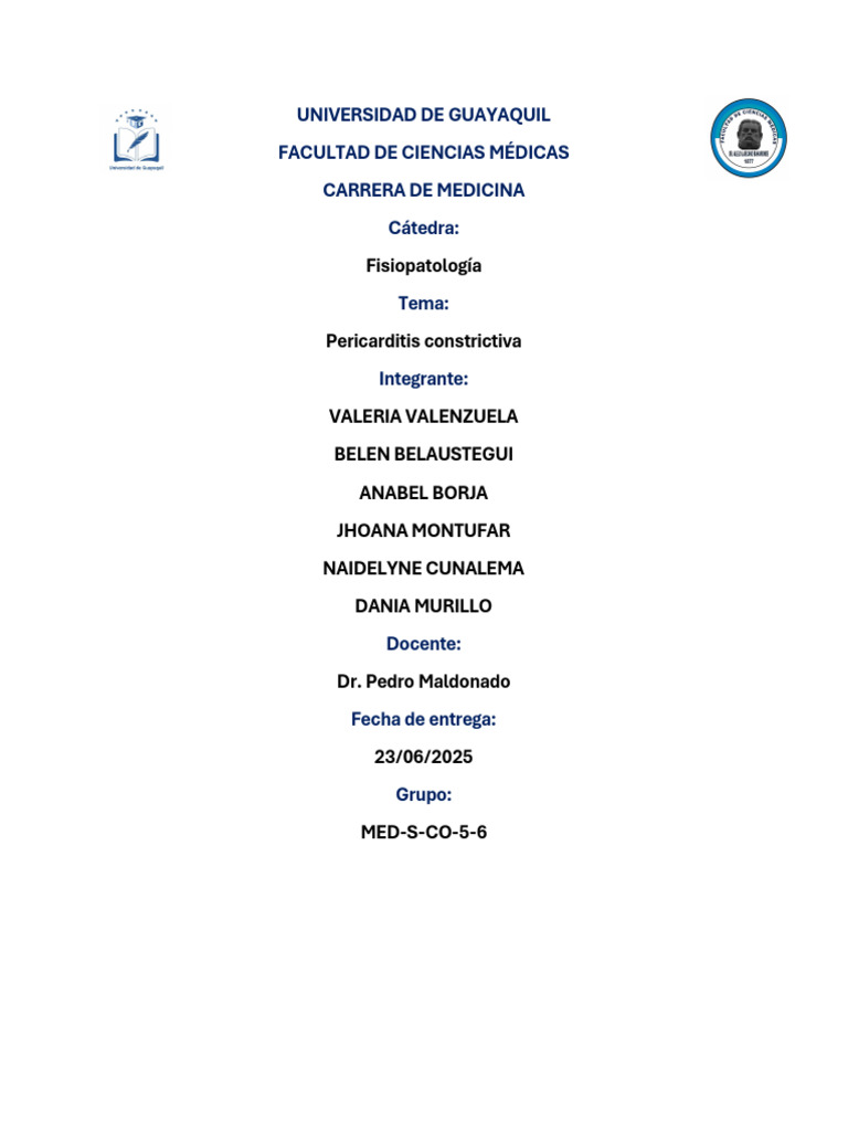 Pericarditis Constrictiva | PDF | Corazón | Sistema cardiovascular