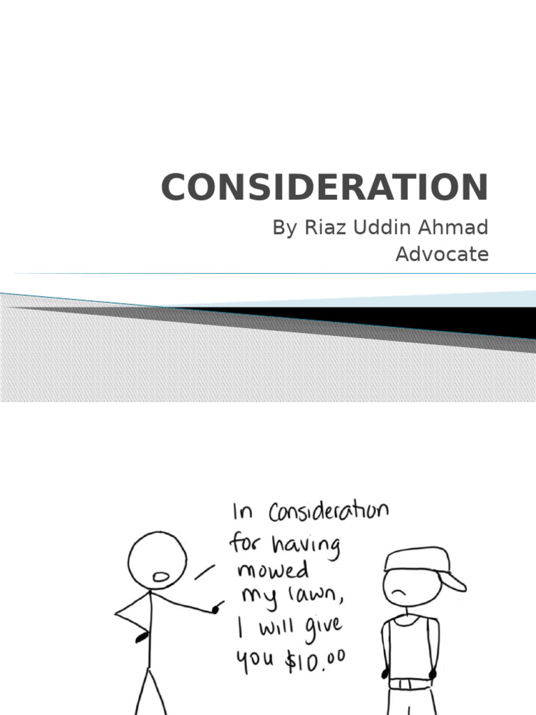 Understanding Consideration in Contracts | PDF | Consideration ...