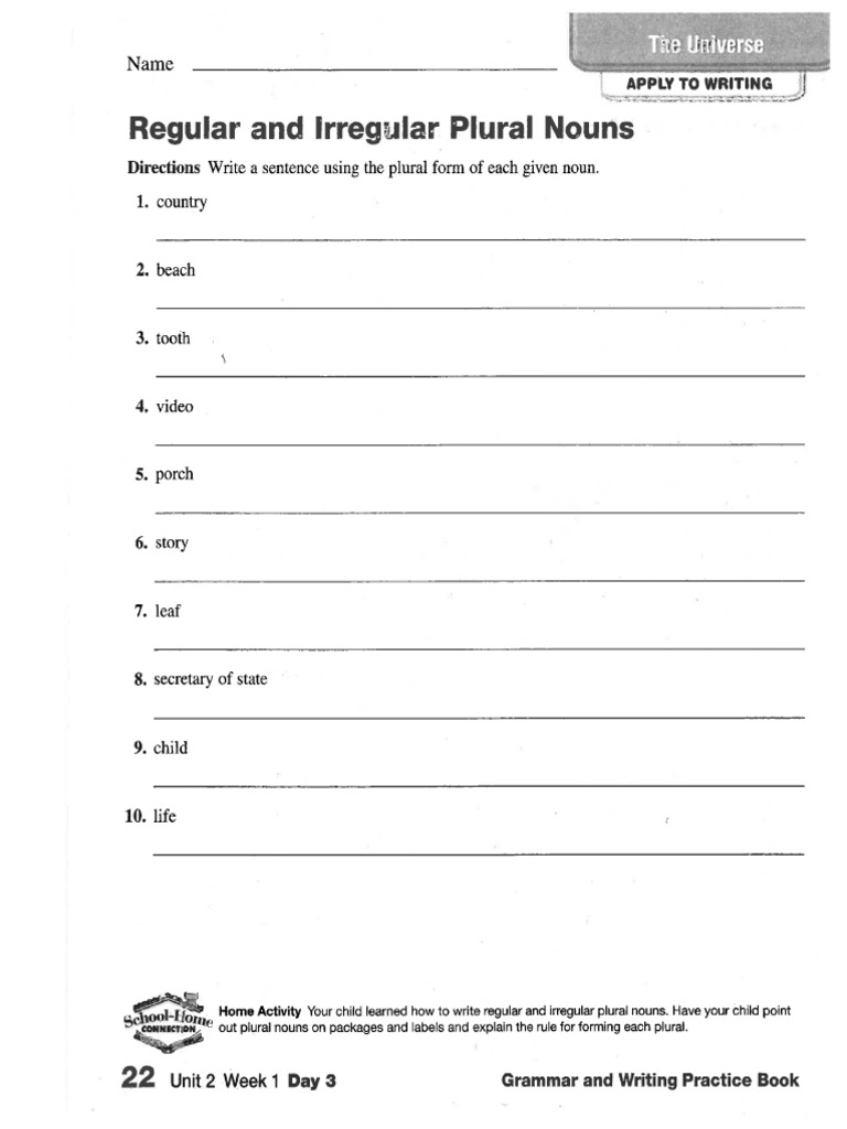 Extracted-Regular Irregular Plural Nouns | PDF