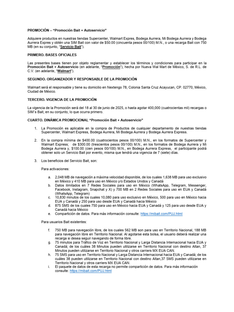 Bait promoción | PDF