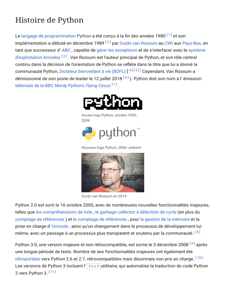 History of Python - Wikipedia | PDF | Software Engineering | Software Development