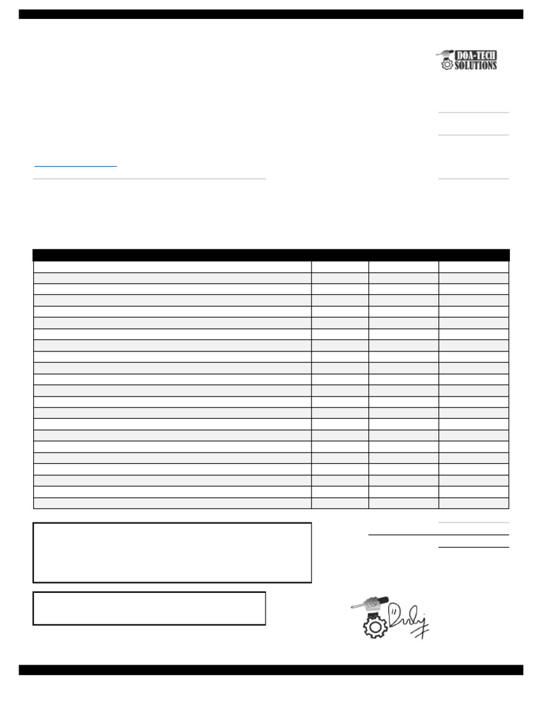 Invoice Jasa LED dan Servis Doa-Tech | PDF