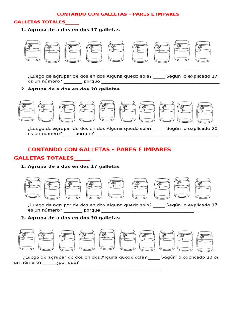 Contando Con Galletas | PDF