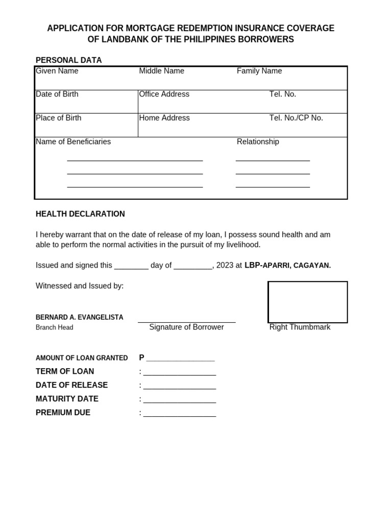 Insurance Form | PDF