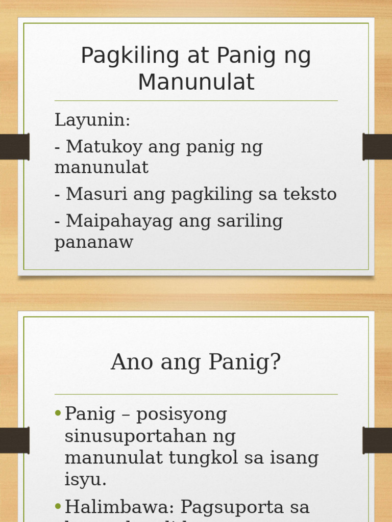 Pagkiling at Panig | PDF