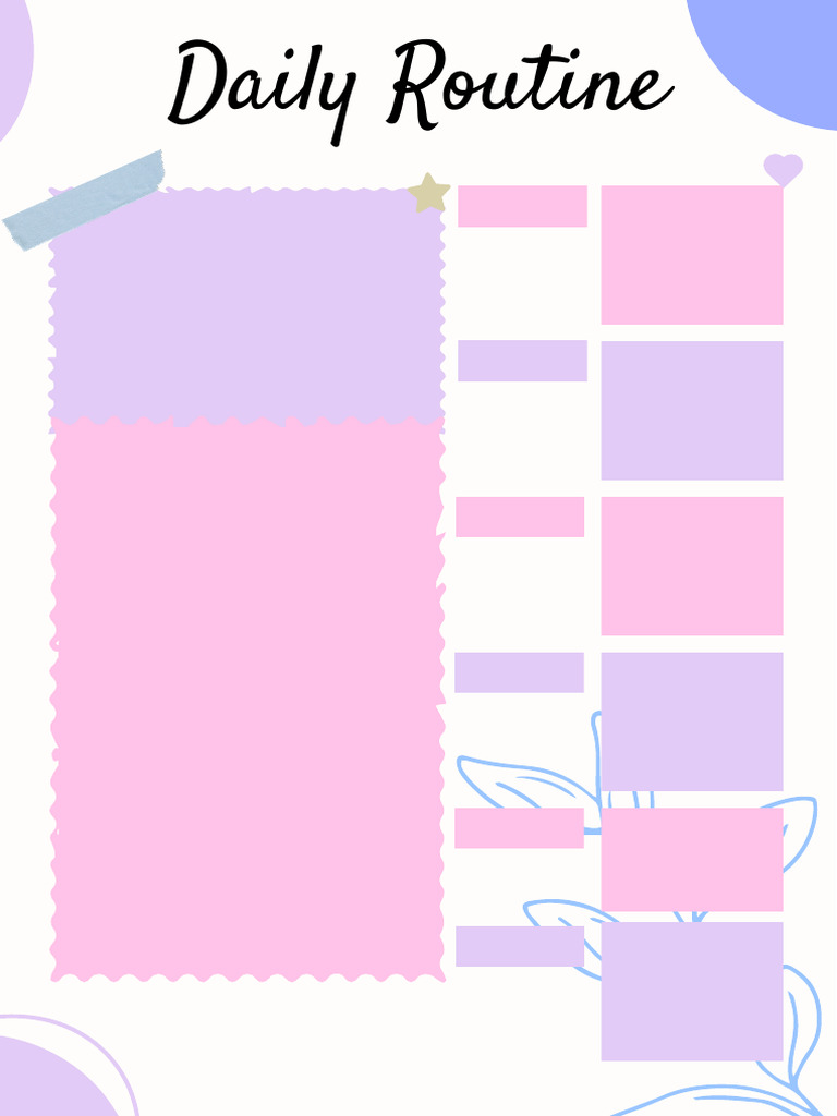 White and Orange Cute Daily Routine A4 Document | PDF