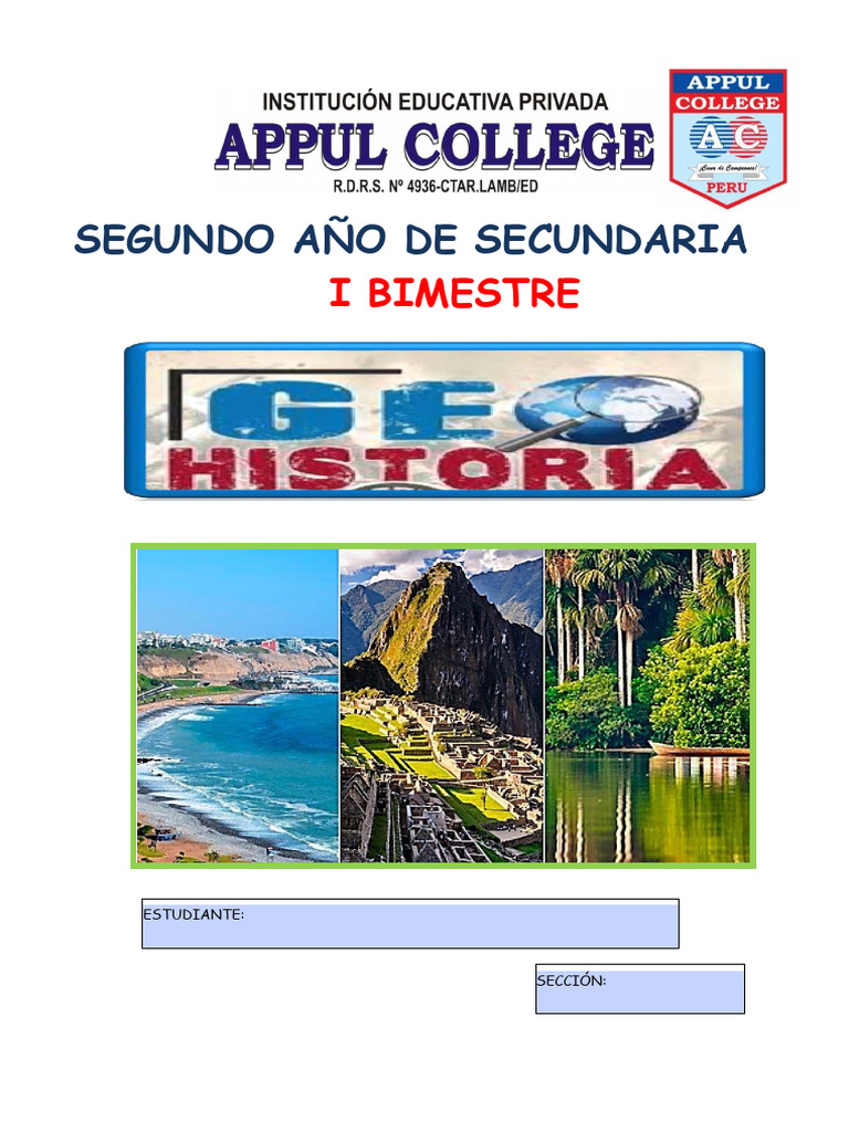 GEOHISTORIA 2do. | PDF | Andes | Geografía Física