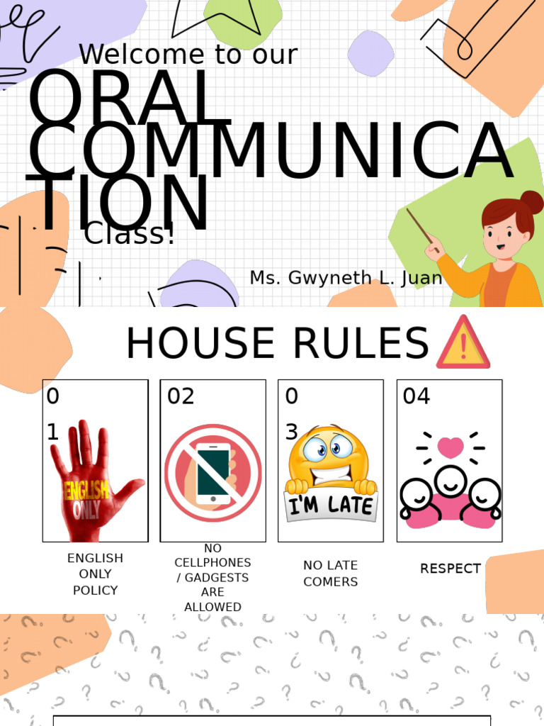 W1 Oral Communication | PDF | Communication | Information