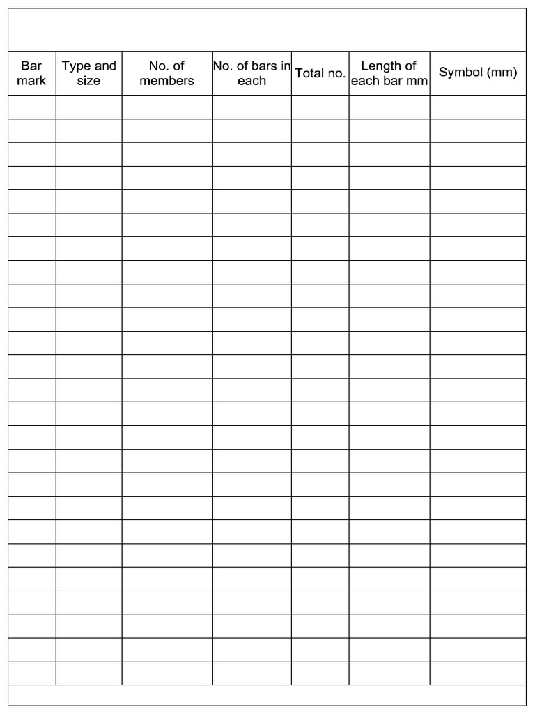 Bending Schedule | PDF