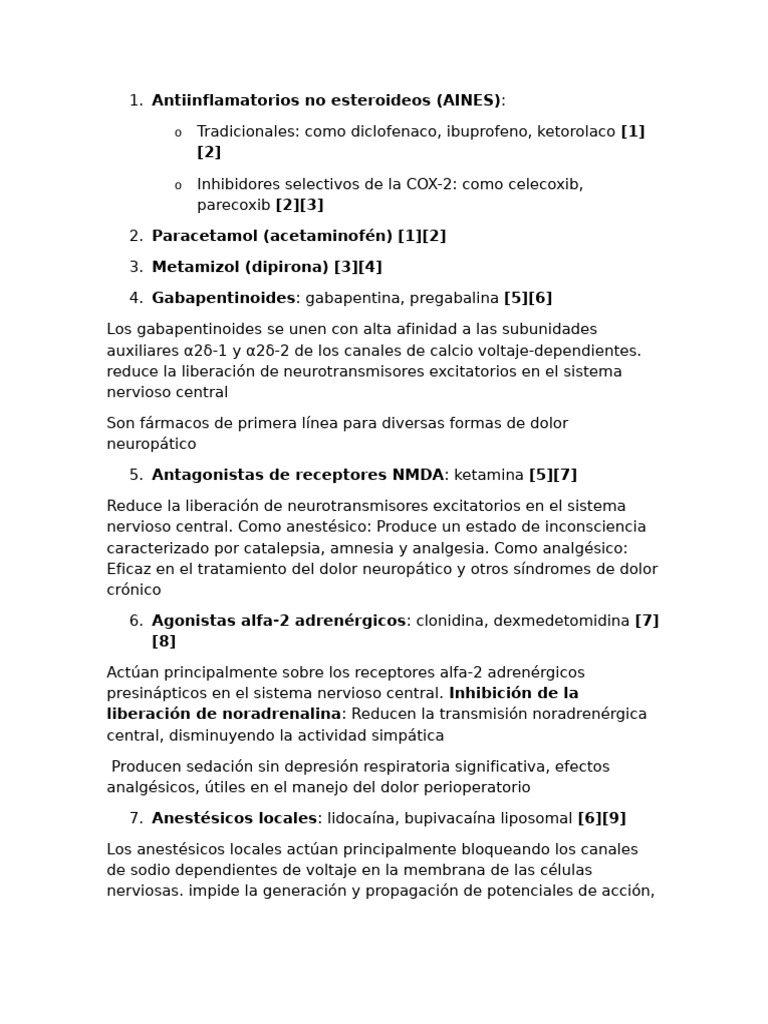 Antiinflamatorios No Esteroideos | PDF | Dolor | Analgésico