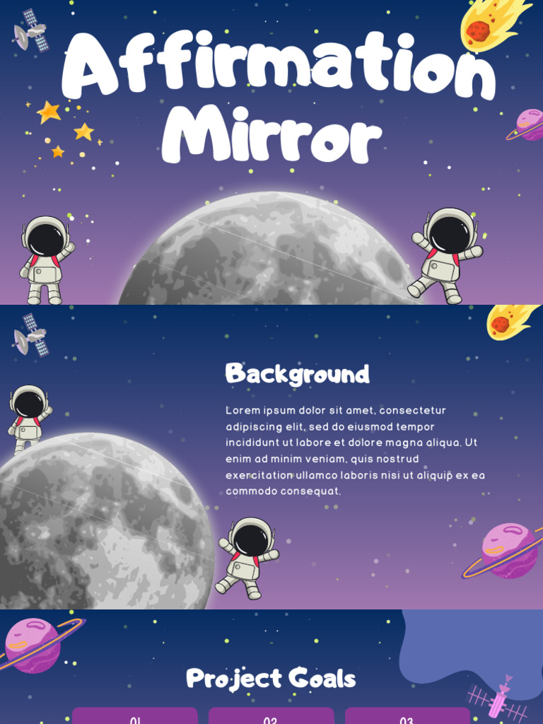 Purple Blue Cute Space Project Presentation | PDF