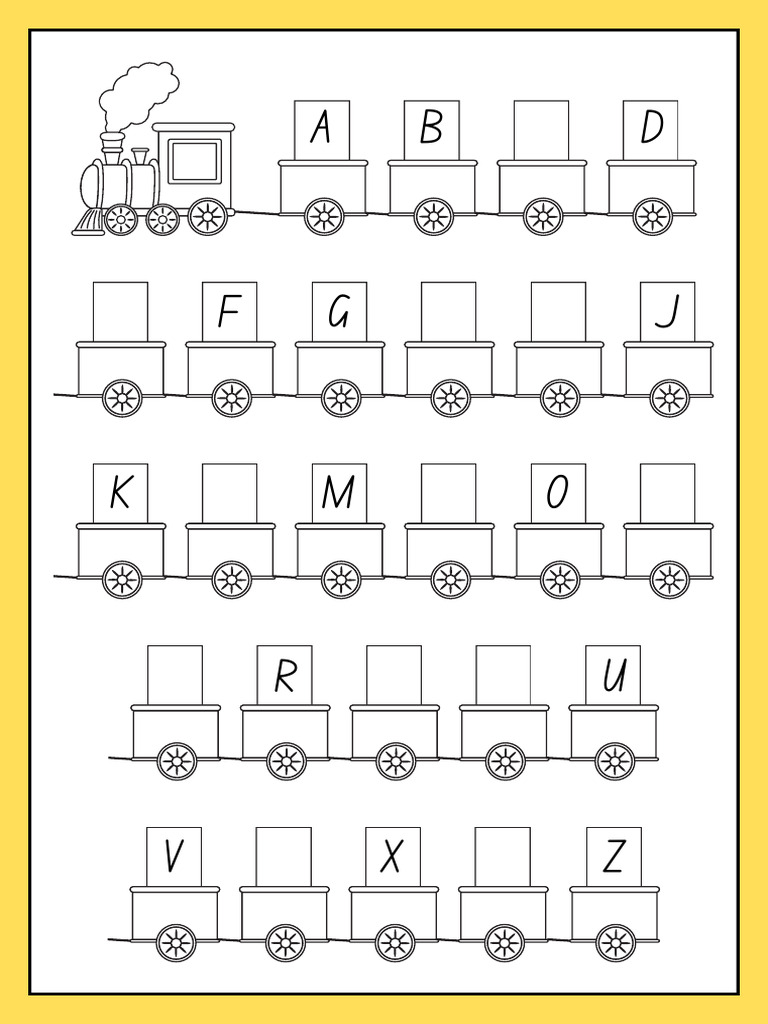 Fill in The Blanks Alphabet Train | PDF