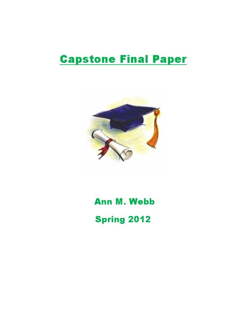 Capstone Final Paper: Ann M. Webb Spring 2012 | PDF