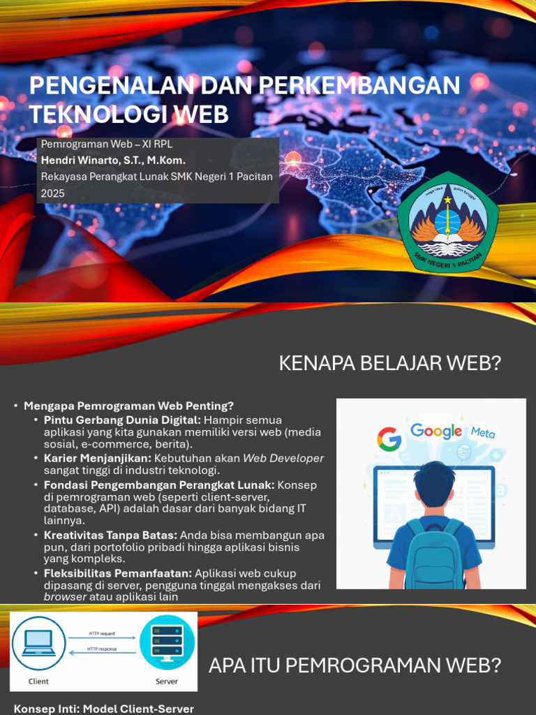 01 - Pengenalan Dan Perkembangan Teknologi Web | PDF