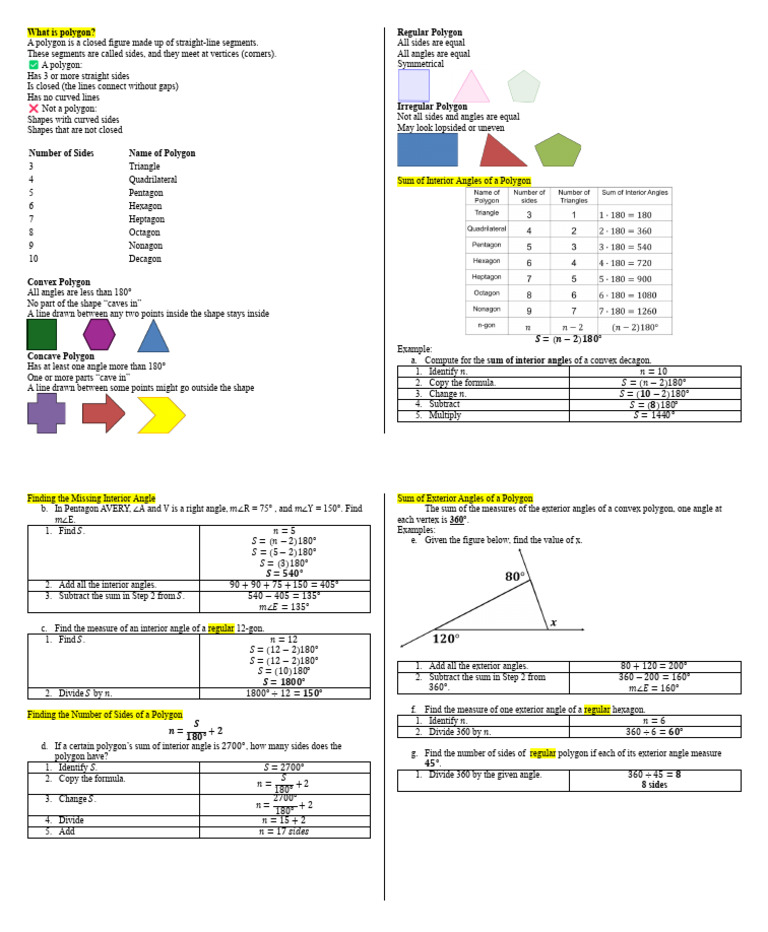 Understanding Polygons: Types & Properties | PDF | Polygon | Shape